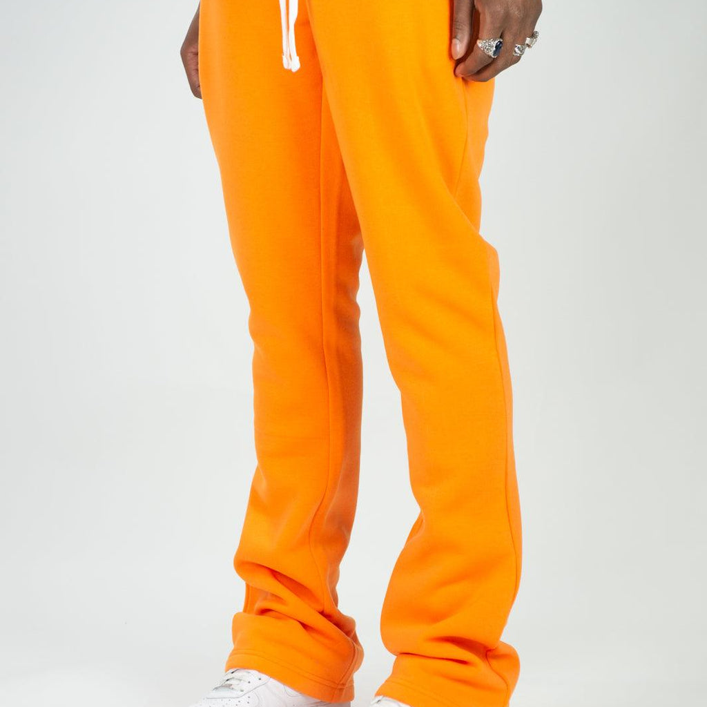 475 Fleece Stacked Sweatpants - Orange – Rebel Minds